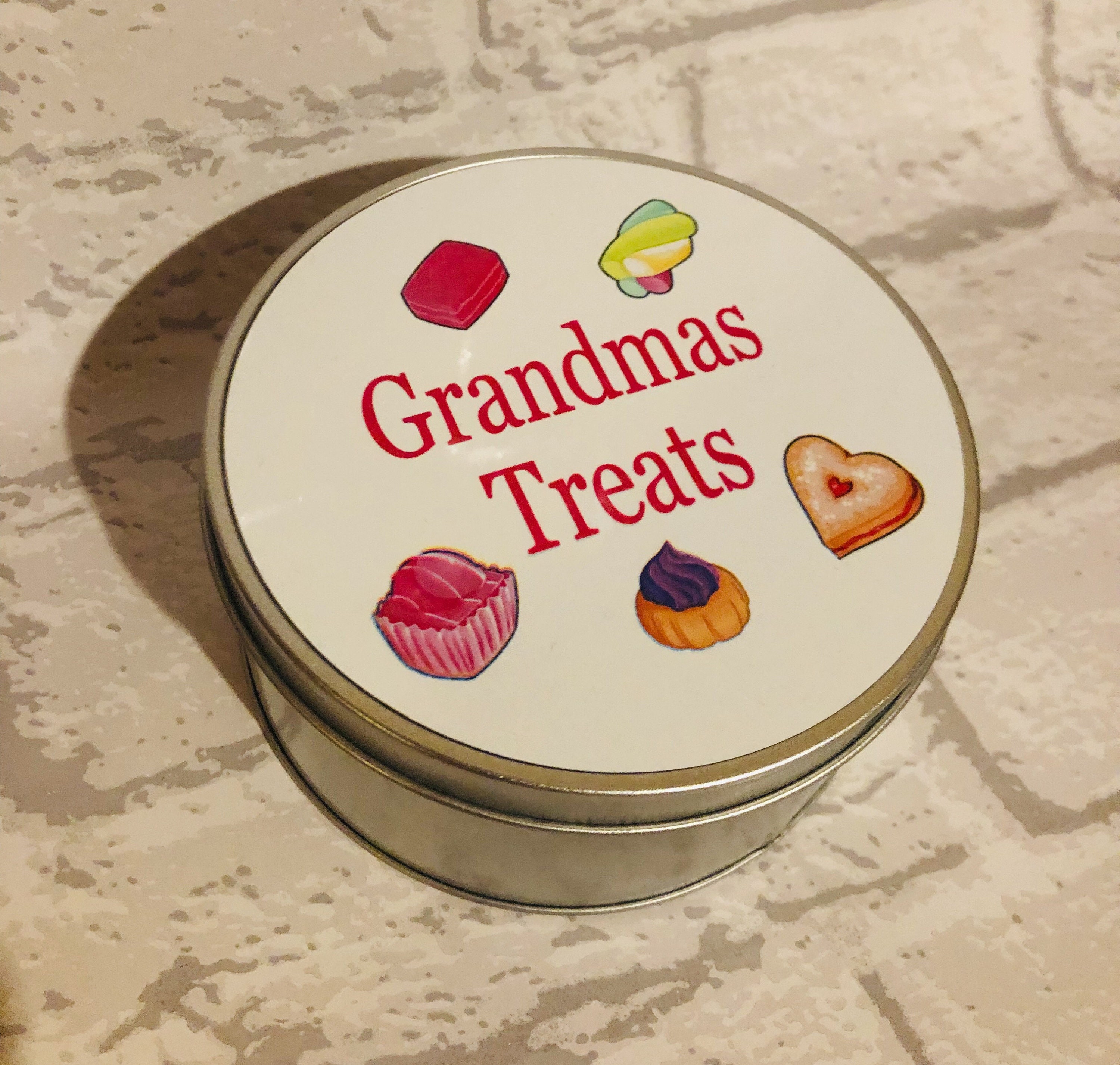 Personalised sweet tin Grandmas sweets grandads sweets | Etsy