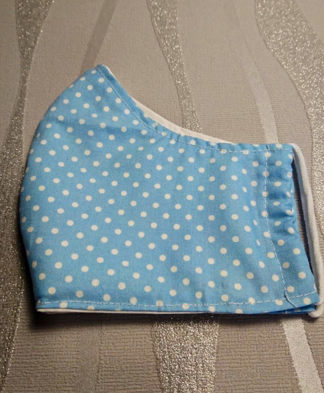 Blue Spotty Face Mask, Face Covering - Etsy