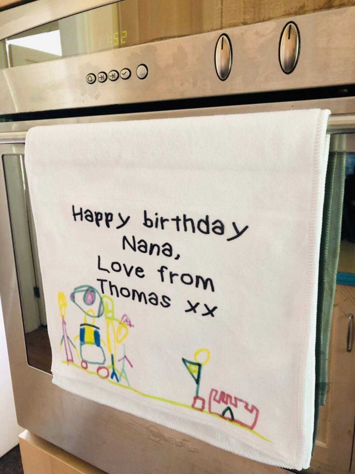 Personalised Childrens Drawing Tea Towel - Etsy