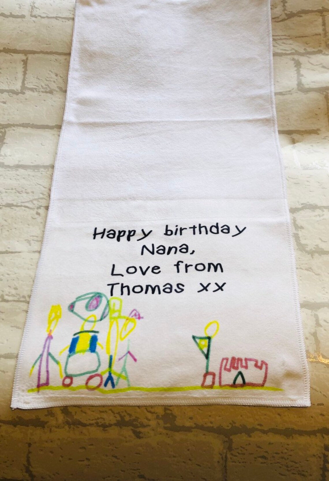 Personalised Childrens Drawing Tea Towel - Etsy