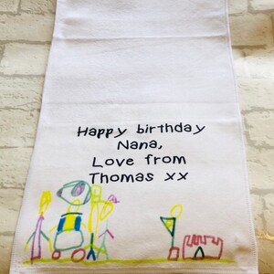 Personalised Childrens Drawing Tea Towel - Etsy