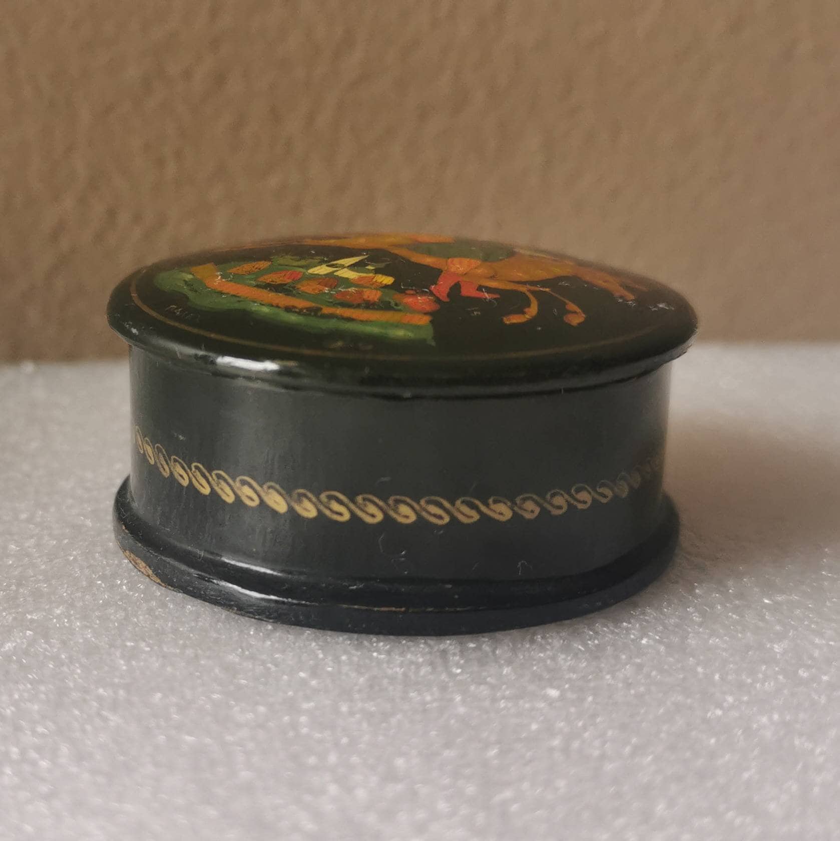 Antique Russian Palekh Lacquered Hand-painted Trinket Jewellery Box - Etsy