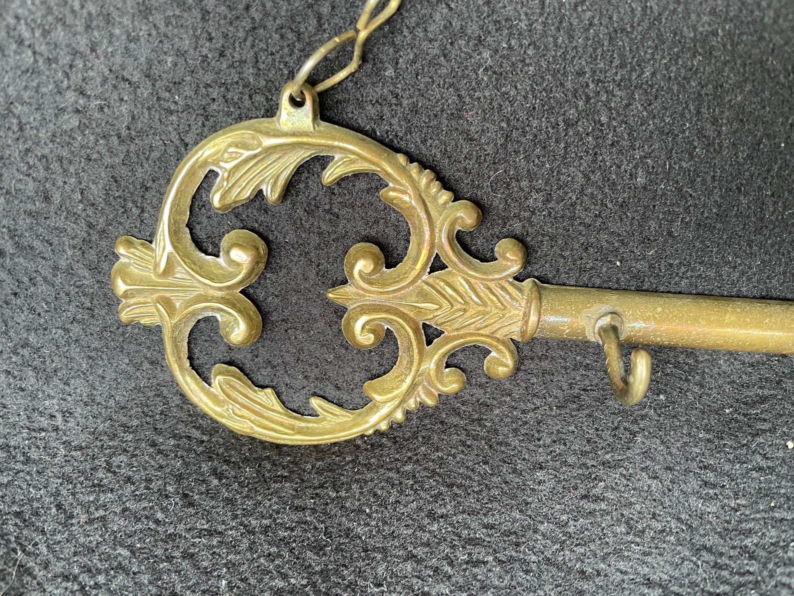 Vintage Ornate Brass Key Holder With 4 Hooks - Etsy
