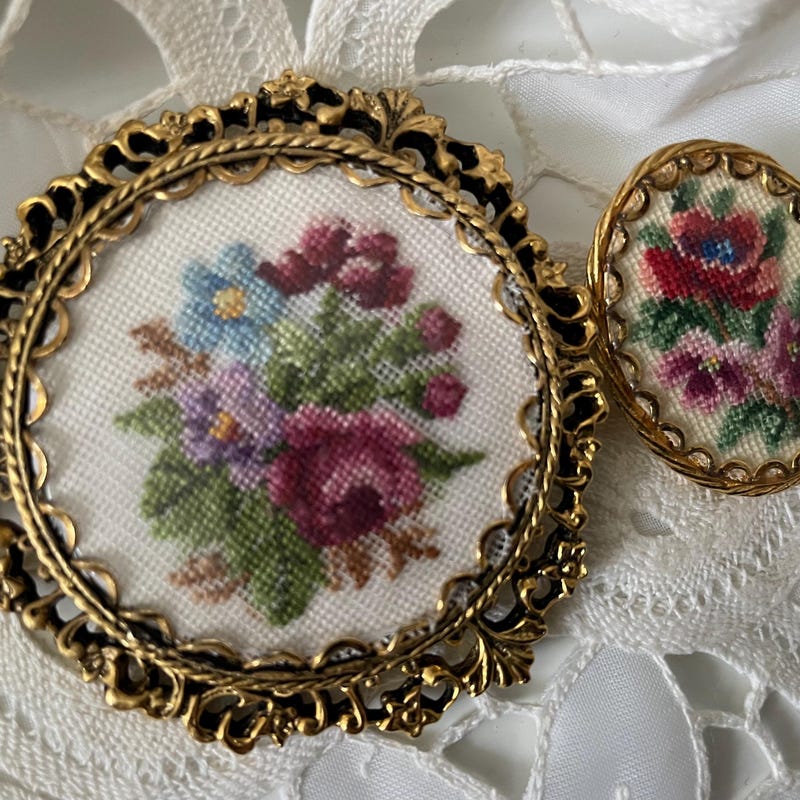 Petit Point Embroidery - Etsy