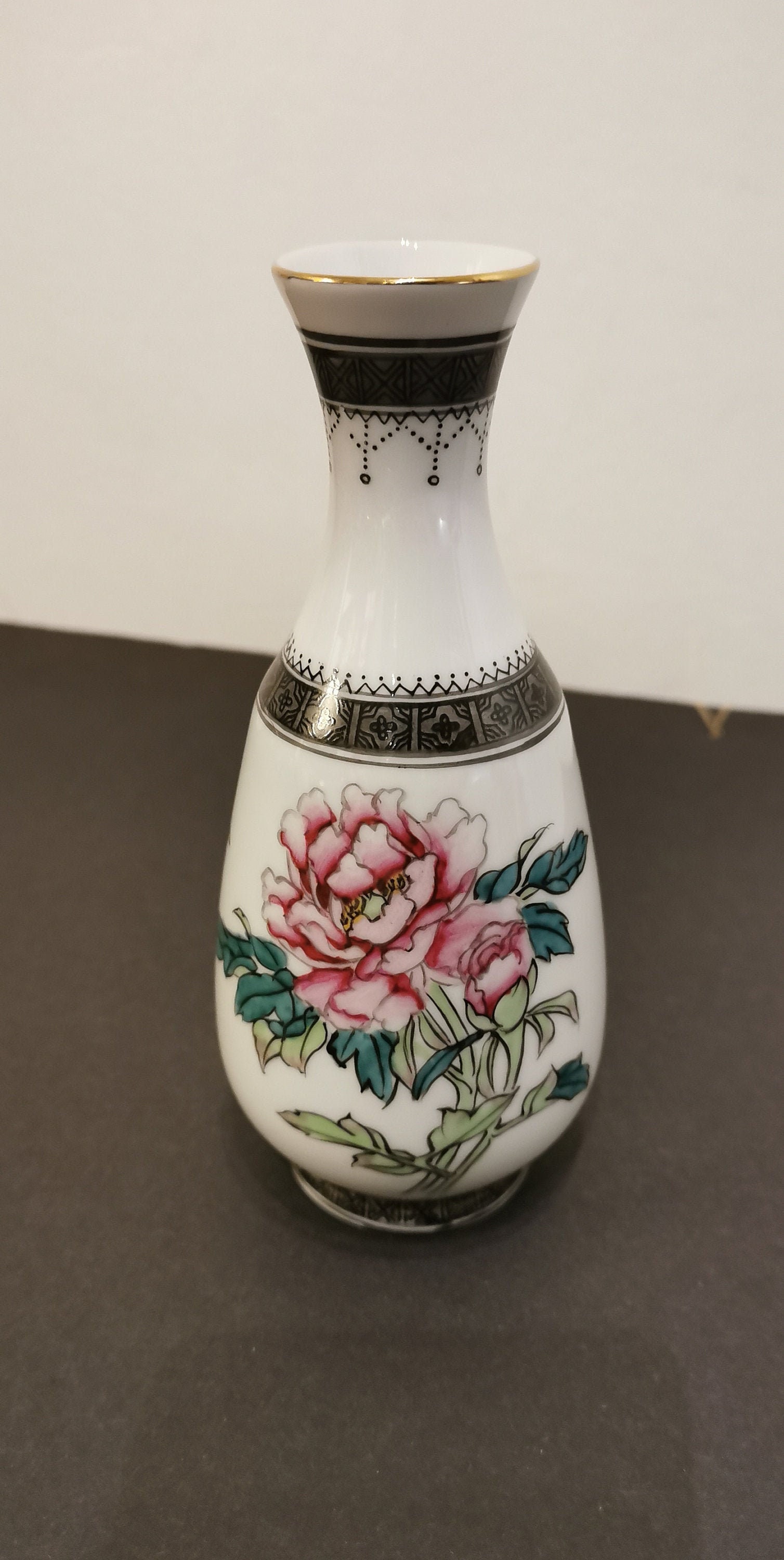 Vintage Chinese Porcelain Vase Peony Made in Liling - Etsy UK