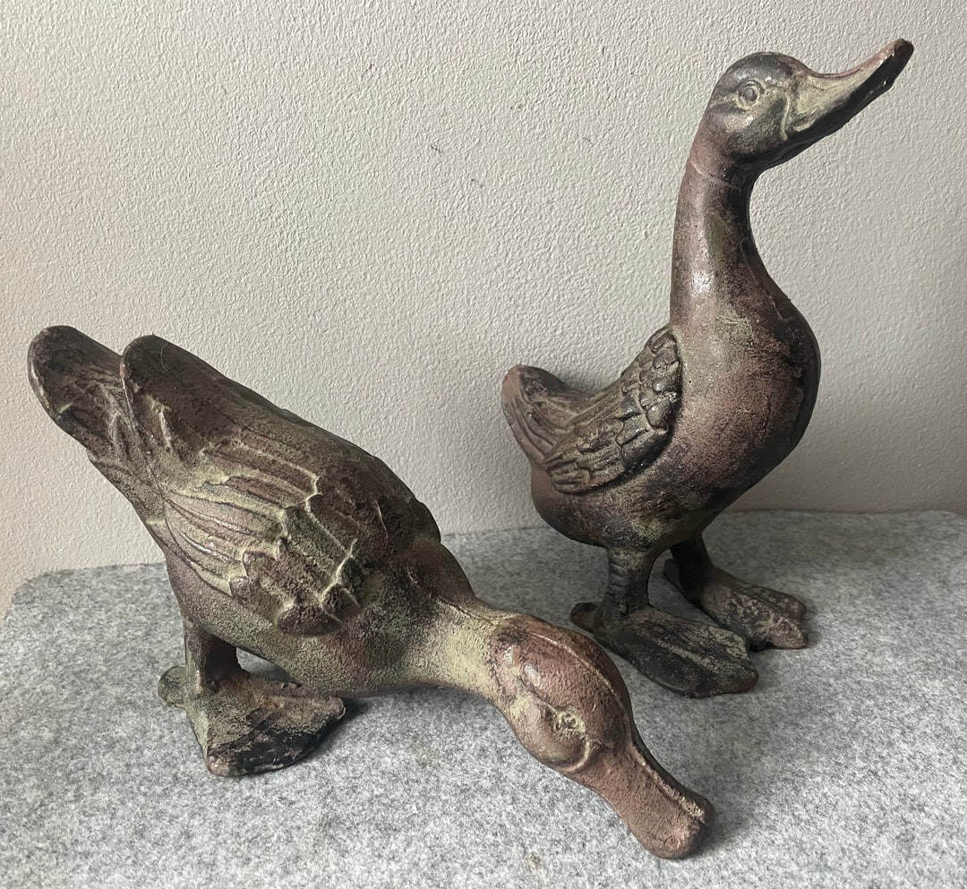 Antique Vintage Cast Iron Ducks Rustic Decor Door Stopper - Etsy