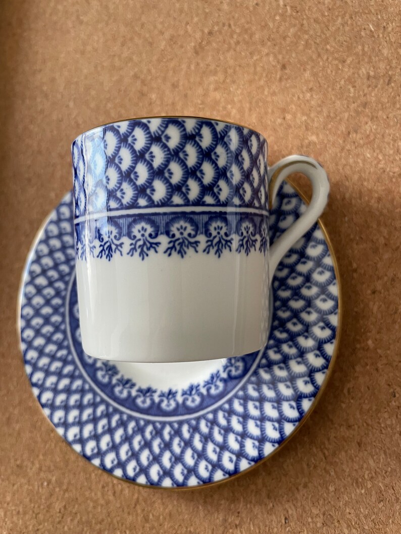 Antique WEDGWOOD Blue White Cup and Saucer England - Etsy