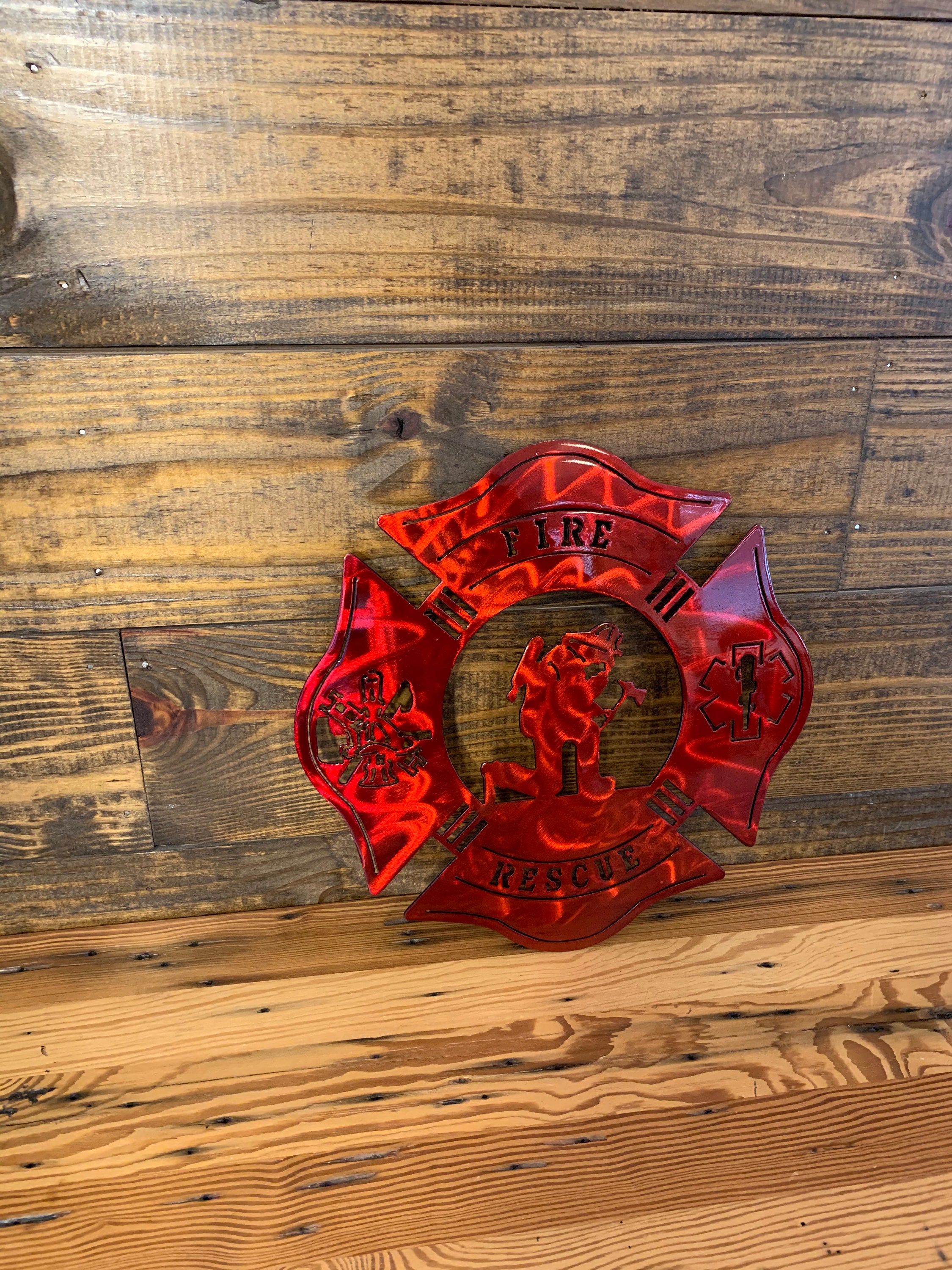 Fire Rescue EMT Firefighter Maltese Cross Metal Decor - Etsy