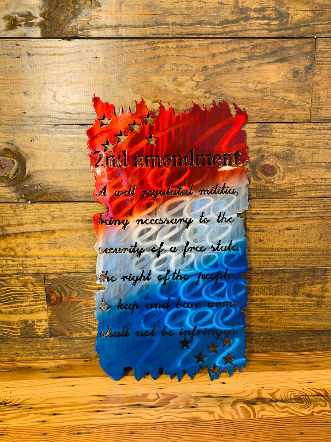 2nd Amendment, Second Amendment Metal Wall Art, American Flag 2nd ...