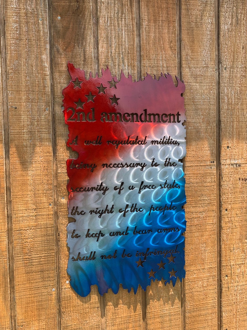 2nd Amendment Second Amendment Metal Wall Art American Flag | Etsy