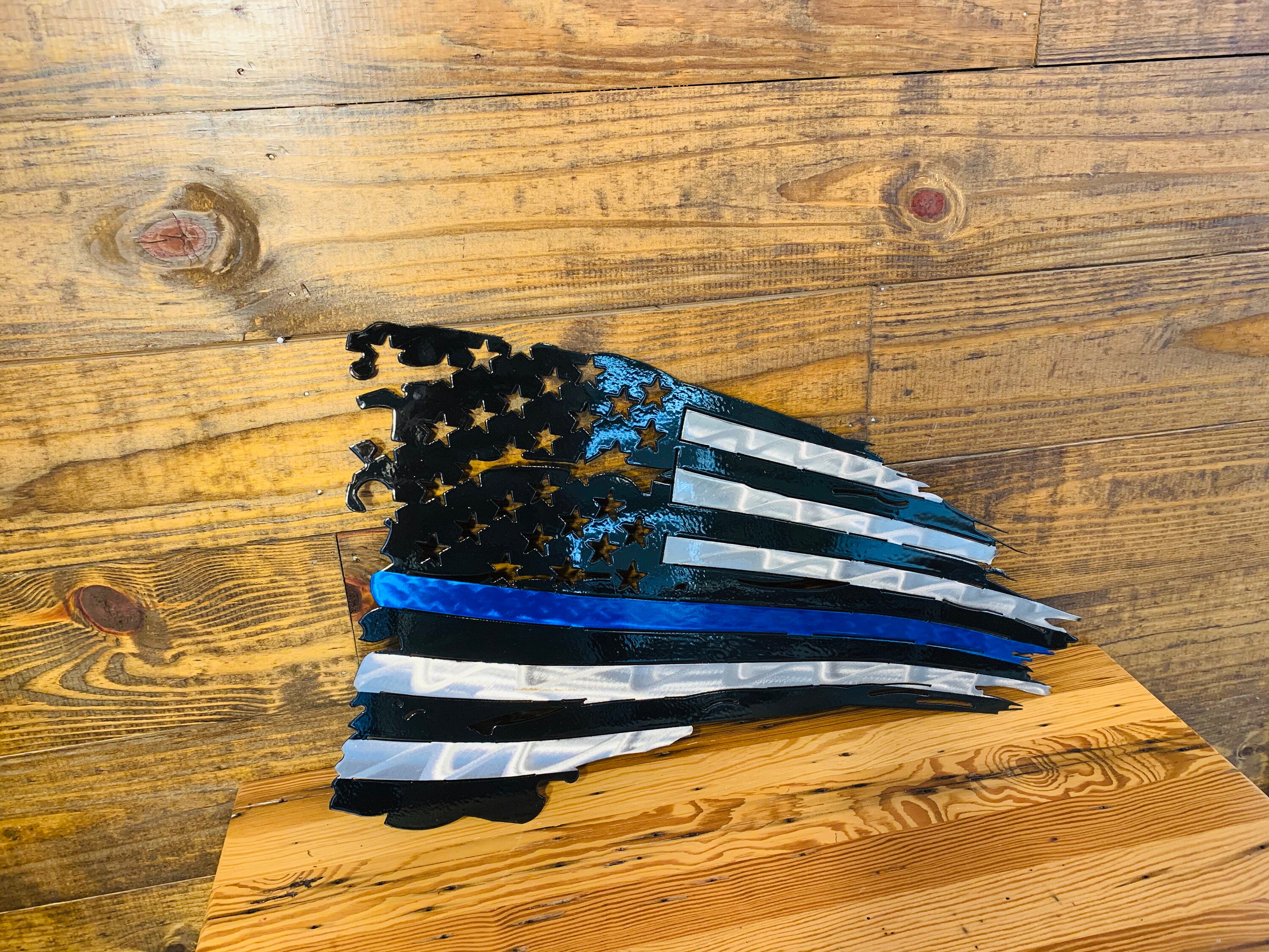 Thin Blue Line Battle Flag Red Line Battle Flag Police Flag | Etsy