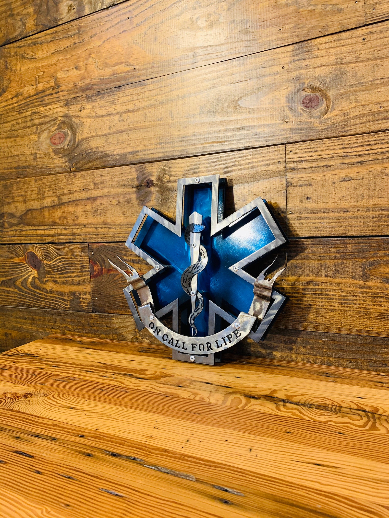 EMS Metal Art Star of Life Emergency Medical Services EMS - Etsy