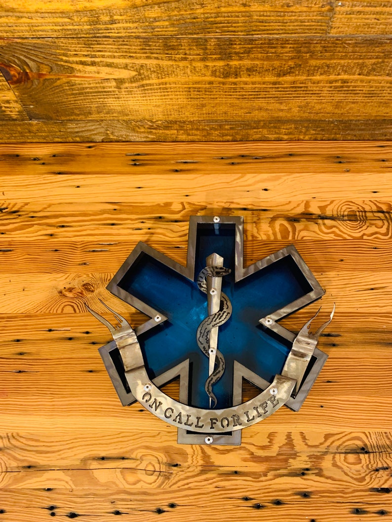 EMS Metal Art Star of Life Emergency Medical Services EMS - Etsy
