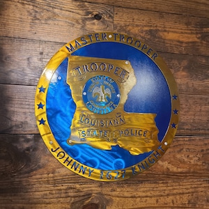 Louisiana State Police Badge, Custom State Police Badge, Metal Art ...