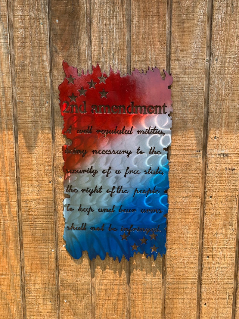 2nd Amendment Second Amendment Metal Wall Art American Flag | Etsy
