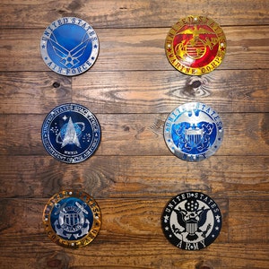 Military Seals, Marine Corps, Air Force, Coast Guard, Navy, Army, Space ...
