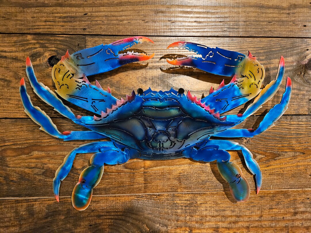 Blue Crab, Coastal Wall Decor, Aluminum Wall Decor, Beach House Decor ...