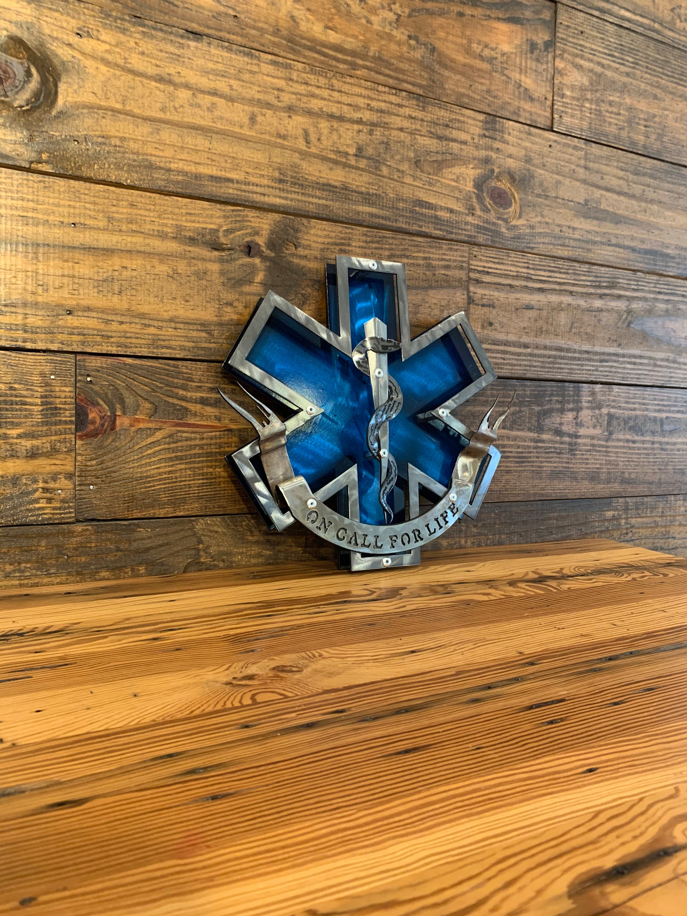 EMS Metal Art Star of Life Emergency Medical Services EMS - Etsy
