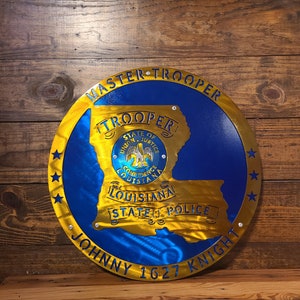 Louisiana State Police Badge, Custom State Police Badge, Metal Art ...
