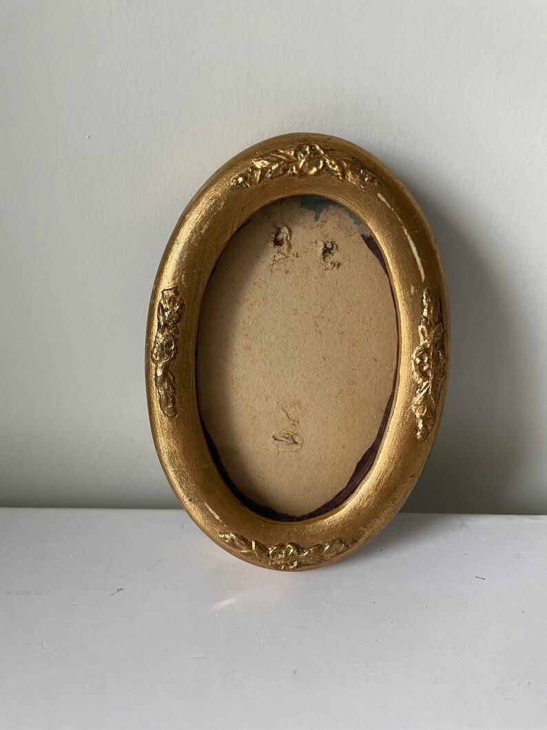 Antique Wooden Gold Gilded Colored Oval Picture Frame Small - Etsy