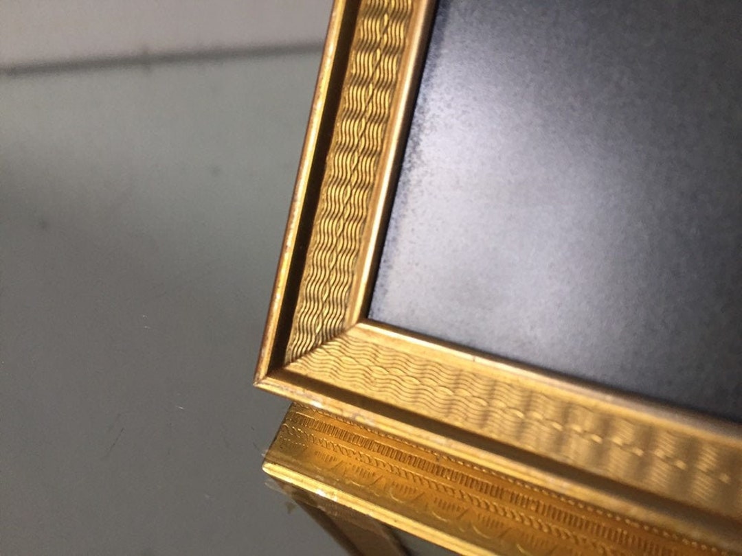 Vintage Gold Colored Metal Picture Frame Small Size - Etsy