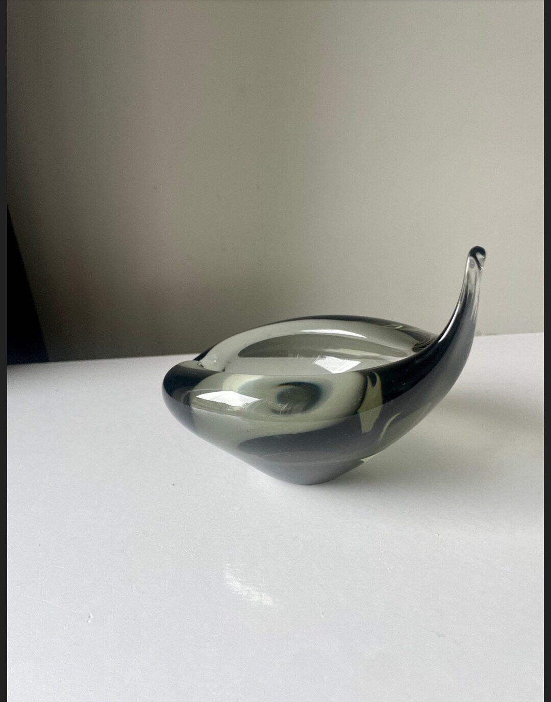 Sculptural Asymmetrical Holmegaard Bowl by per Lutken Denmark Signed ...