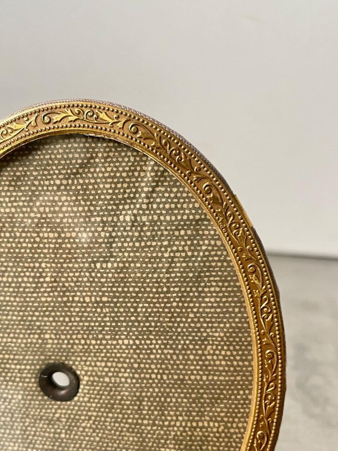 Antique Metal Gold Gilded Colored Brass Oval Picture Frame Small Size ...