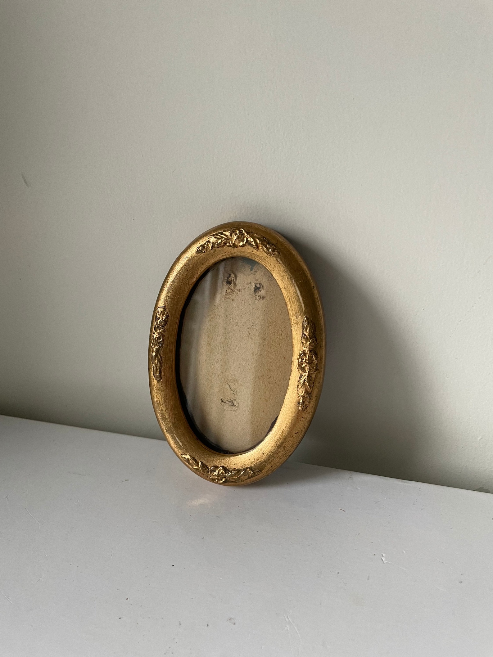 Antique Wooden Gold Gilded Colored Oval Picture Frame Small - Etsy