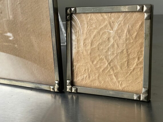 2 Art Deco Silver Colored Metal Picture Frame Large & Small - Etsy