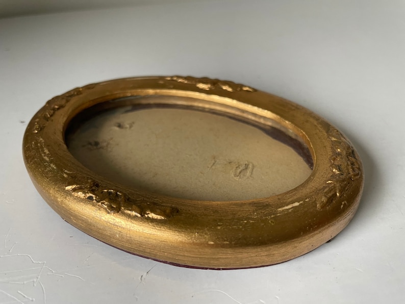 Antique Wooden Gold Gilded Colored Oval Picture Frame Small - Etsy
