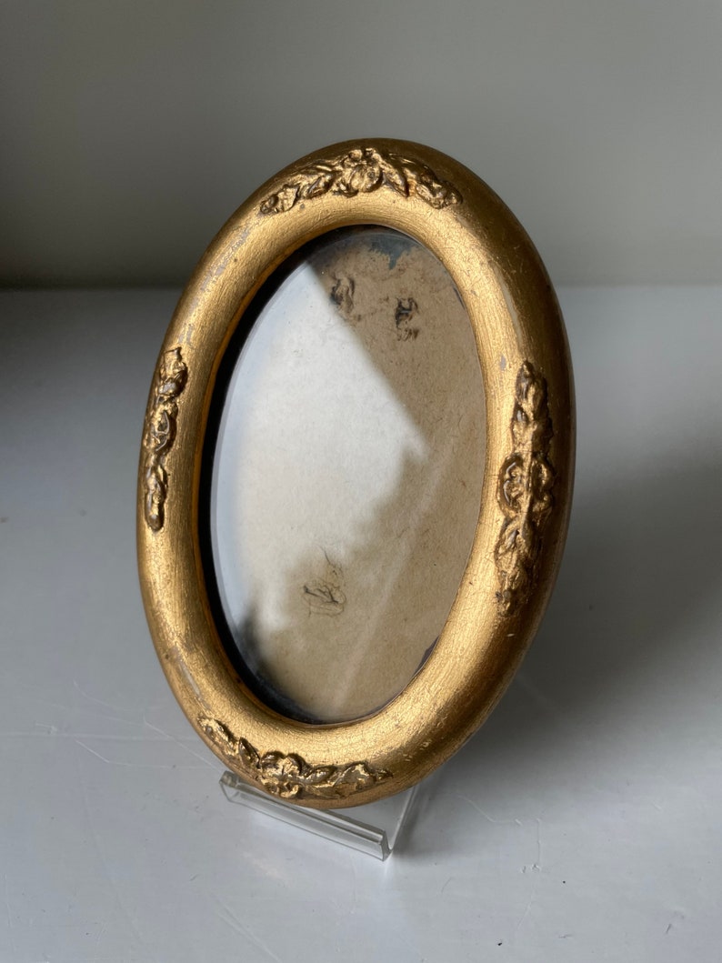 Antique Wooden Gold Gilded Colored Oval Picture Frame Small - Etsy