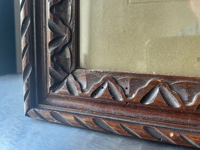 Antique Wooden Frame With Carvings - Etsy