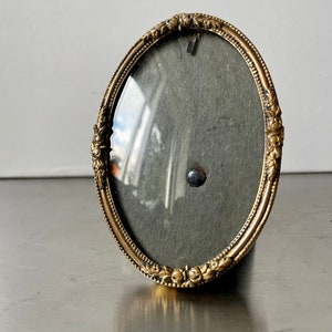 Antique Metal Gold Gilded Colored Brass Oval Picture Frame Small Size ...