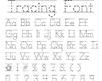 Tracing Font - Teacher Font, Student Fonts, Handwriting Fonts ...