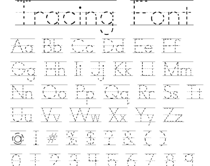 Tracing Font - Teacher Font, Student Fonts, Handwriting Fonts ...