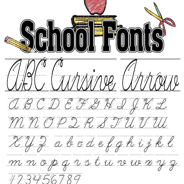 Cursive Font Alphabet Stencil - Etsy