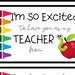 First Day of School Gift for Teacher Digital Download JPG PDF Teacher ...