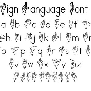 Sign Language Font - Teacher Font, Student Fonts, Teach Sign Language ...