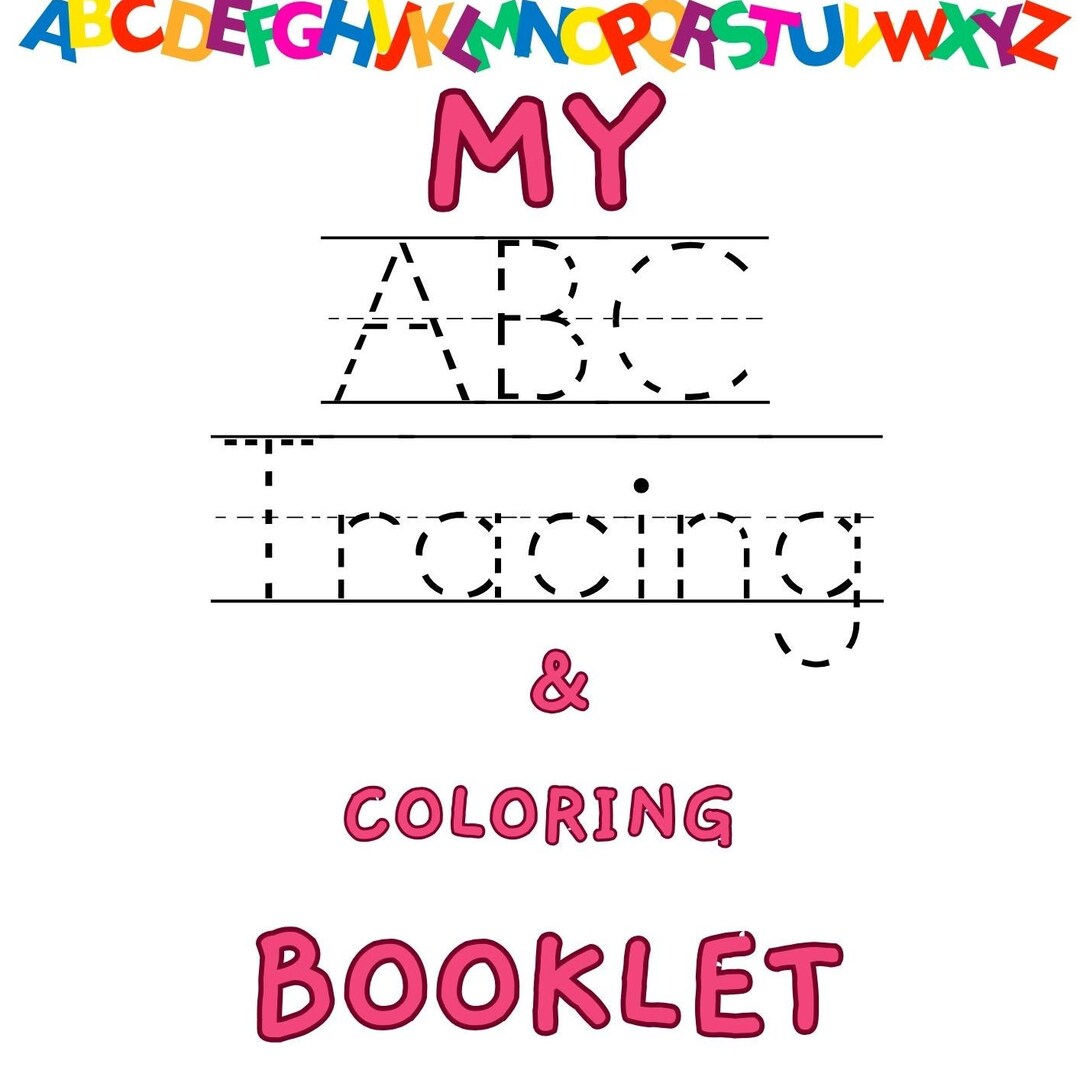 Fun Tracing and Coloring Book Alphabet Dotted Dashed Lines Digital JPG ...