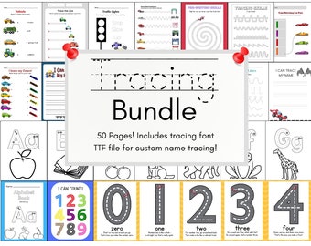 Tracing Font Perfect for Teachers Students (Download Now) - Etsy