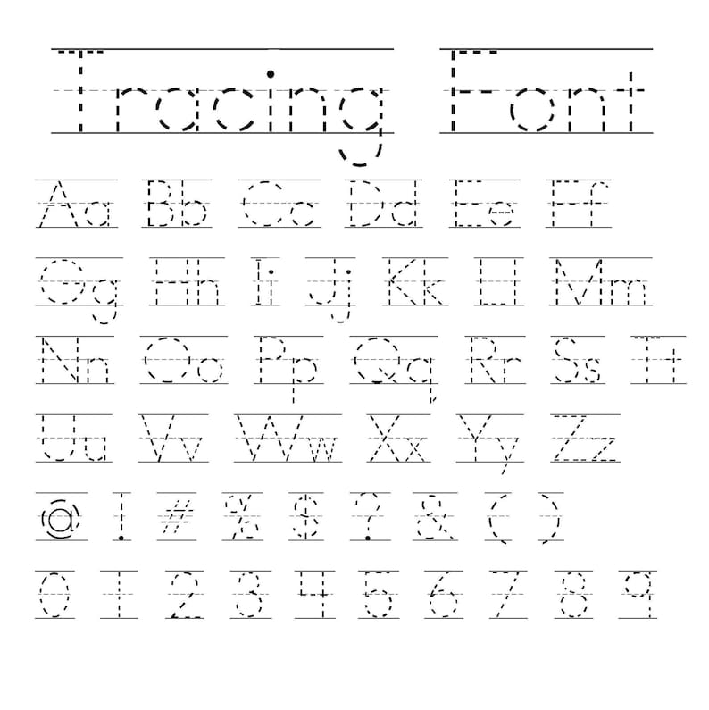 Tracing Font - Teacher Font, Student Fonts, Handwriting Fonts ...