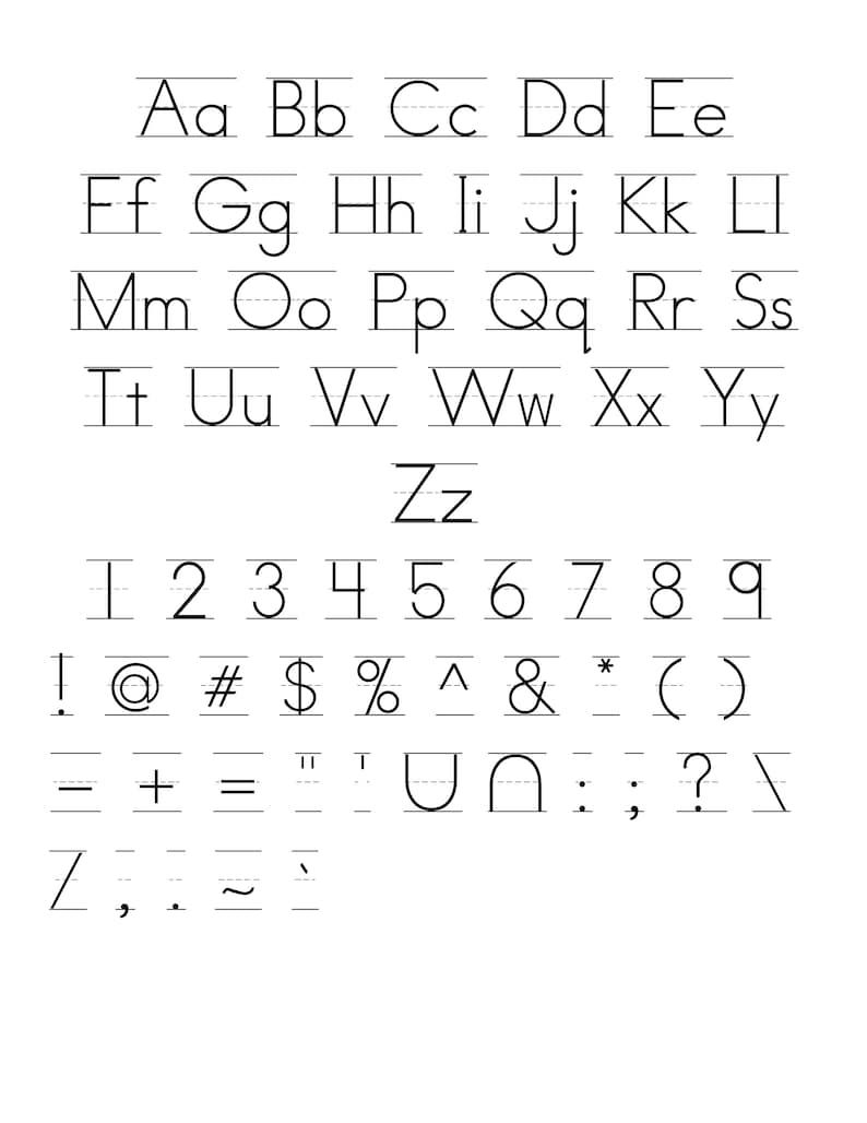 5 Tracing/ Handwriting Practice Font Bundle. Comes With License ...