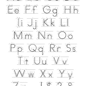 6 Tracing/ Handwriting Practice Font Bundle. Letters and Numbers ...