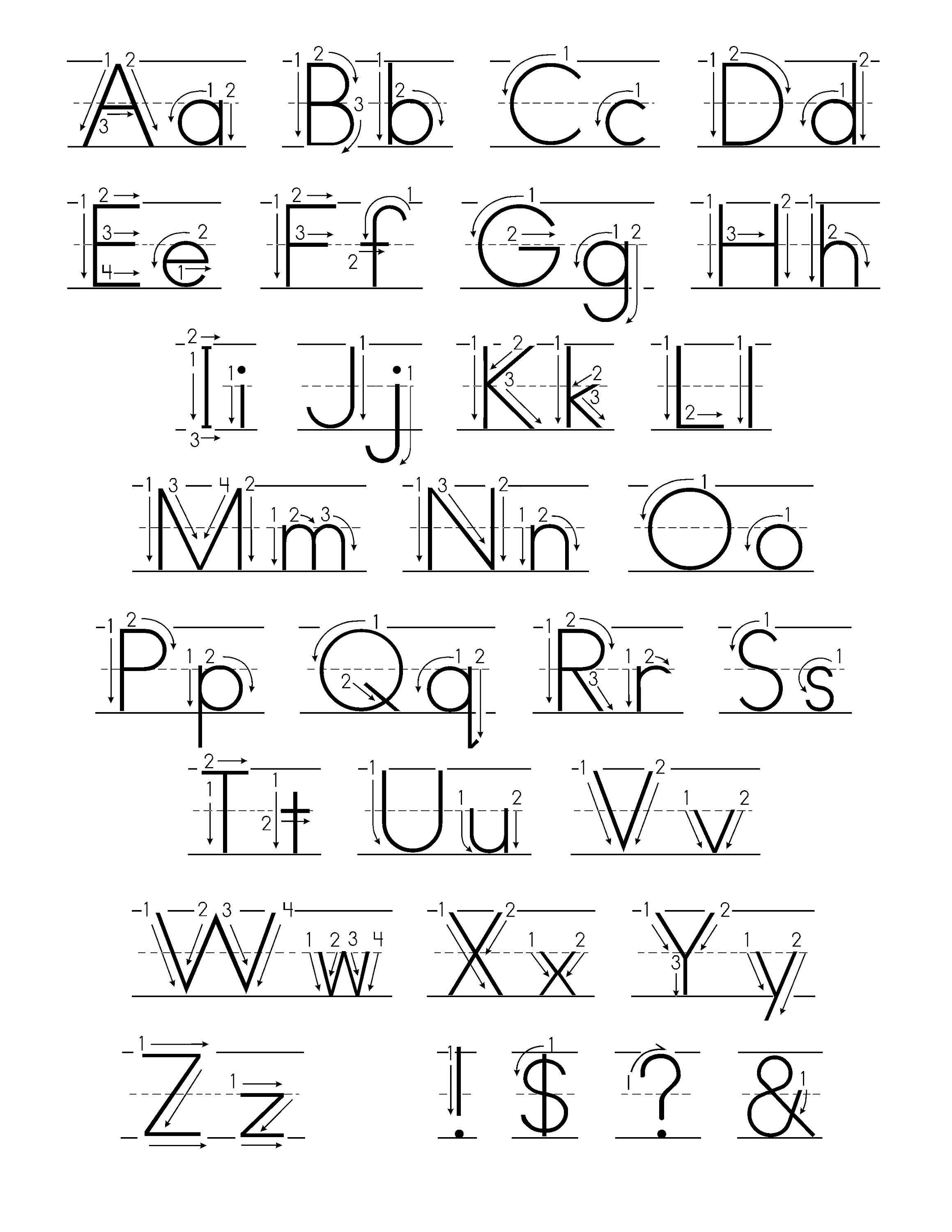 6 Tracing/ Handwriting Practice Font Bundle. Letters and Numbers ...