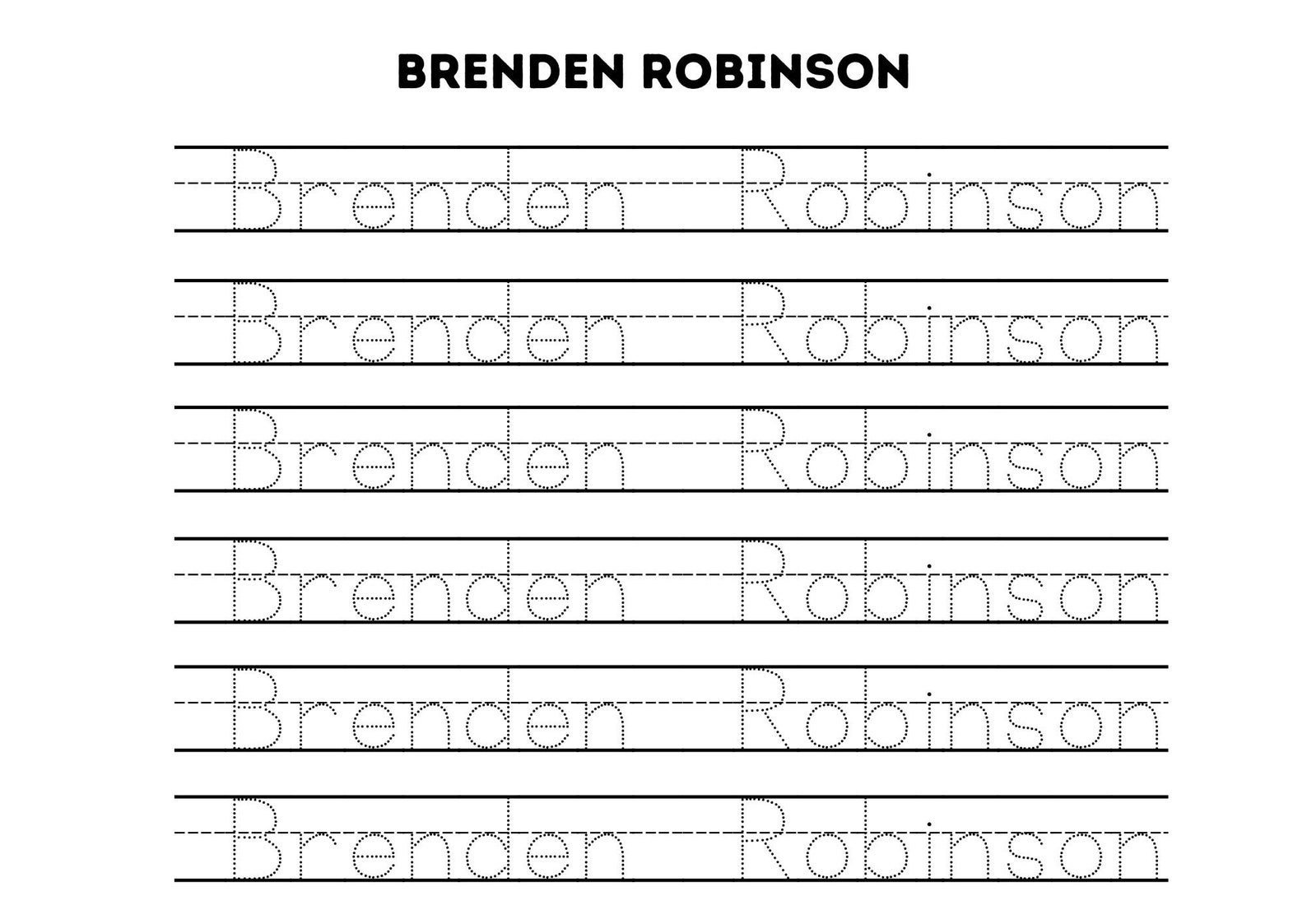 Personalized Name Tracing Worksheet, Handwriting Practice (digital ...