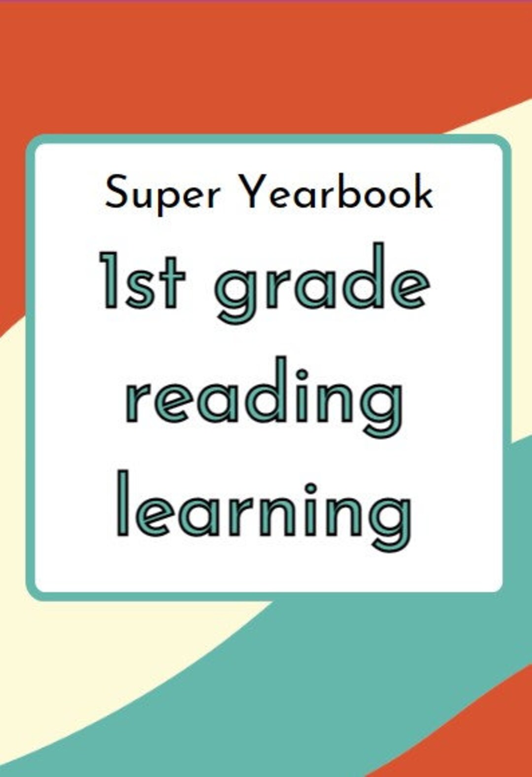 Large 315 Page Super Year Book 1st Grade Reading. PDF Printable File ...