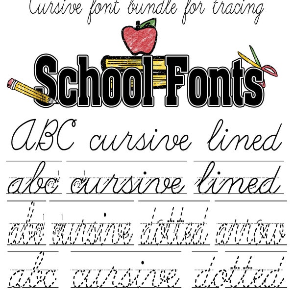 Cursive Fonts - Etsy