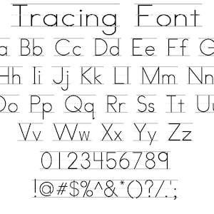 Tracing Font - Teacher Font, Student Fonts, Handwriting Fonts ...