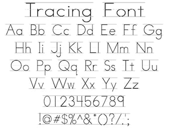 Tracing Font TTF Downloadable File! Teacher Font, Student Font ...