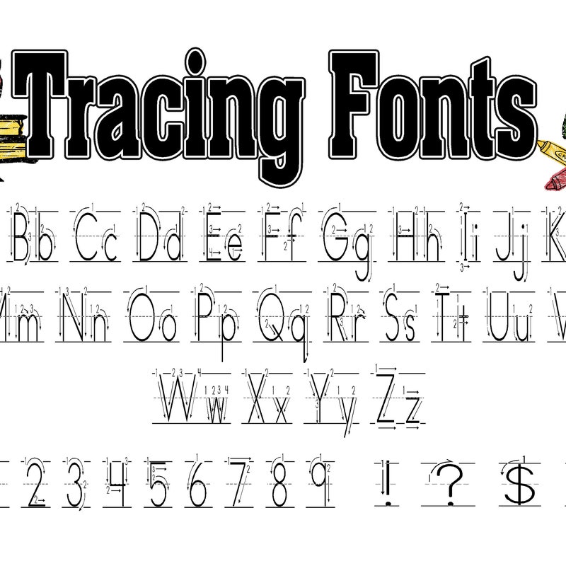 Handwriting Lines Font - Etsy